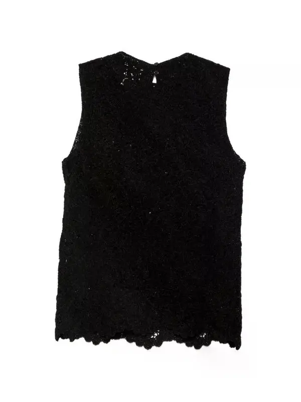 SEMICOUTURE Crochet Knit Vest