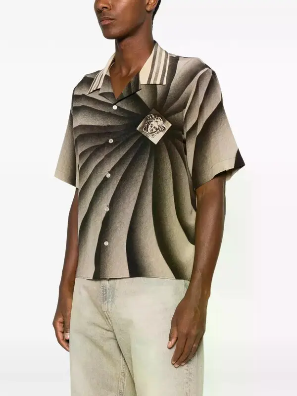 Versace The Vortex-print Silk Shirt