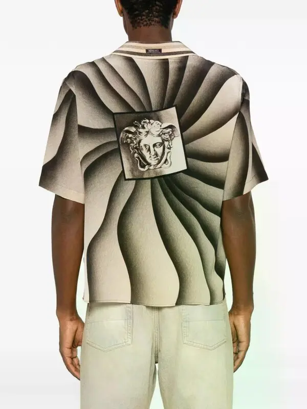 Versace The Vortex-print Silk Shirt