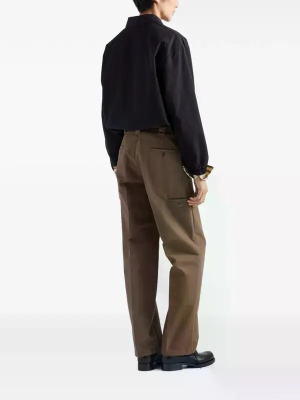 Prada Cotton Zip-up Jacket With Embroidered Logo