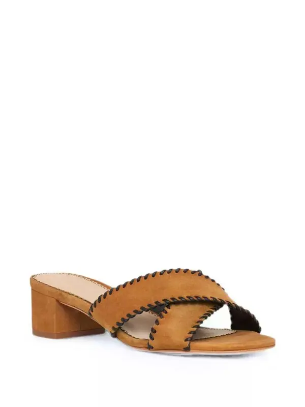 Cinq À Sept Amanda Whipstitch Trim Sandals - Neutrals