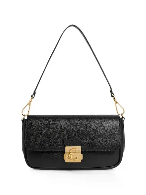 COCCINELLE Medium C-me Lock Grained-leather Shoulder Bag