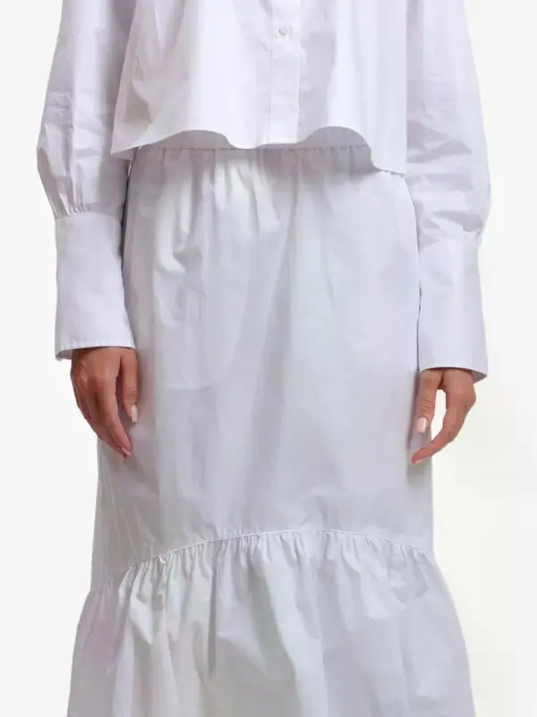 Armani Exchange Ruffled-trim Elasticated-waist Skirt