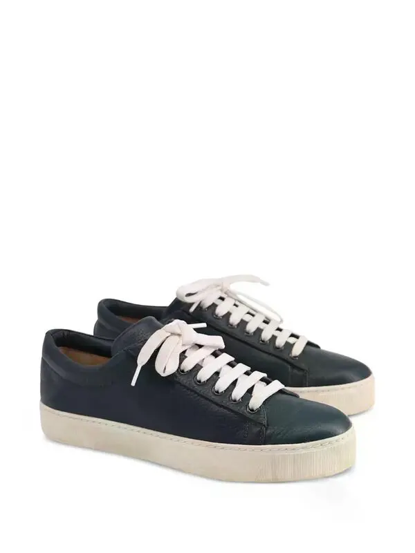 STUART WEITZMAN Leather Lace-up Sneakers - Blue