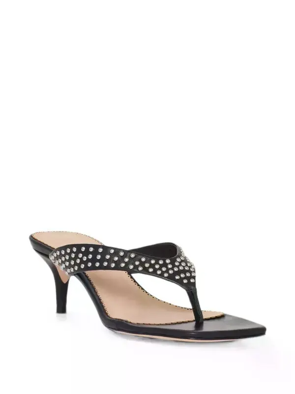 Cinq À Sept Studded Leather Heeled Sandals