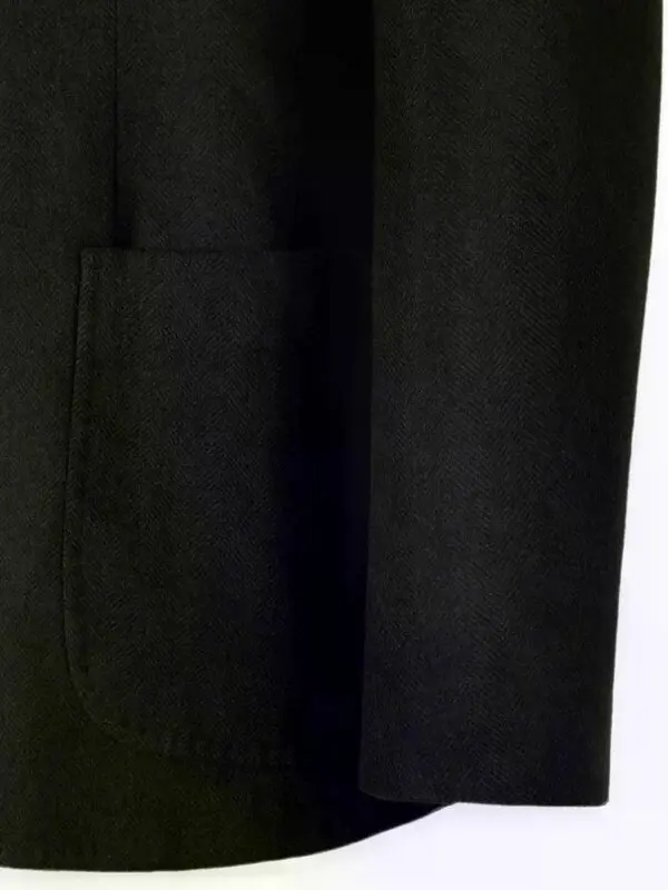 Boglioli Herringbone-pattern Mandarin-collar Blazer