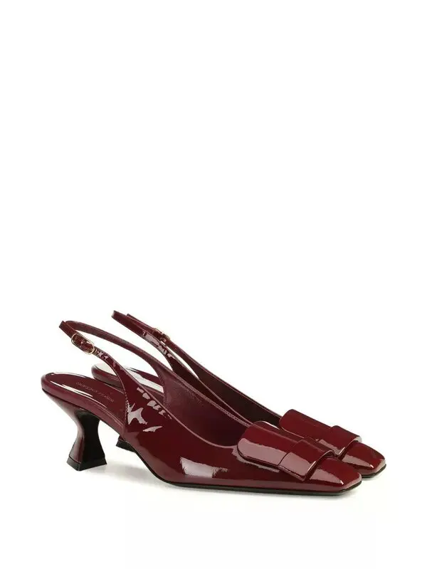 SERGIO ROSSI Sculpt Slingback Pumps - Red