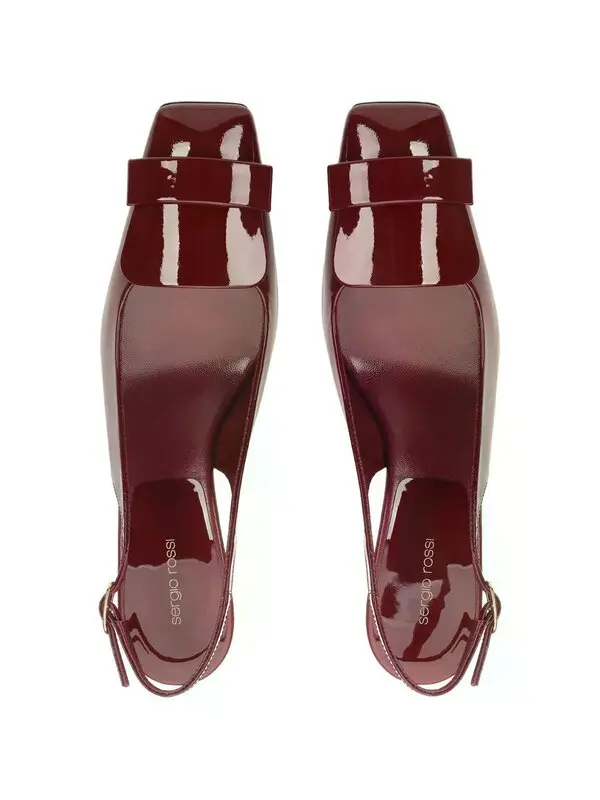 SERGIO ROSSI Sculpt Slingback Pumps - Red