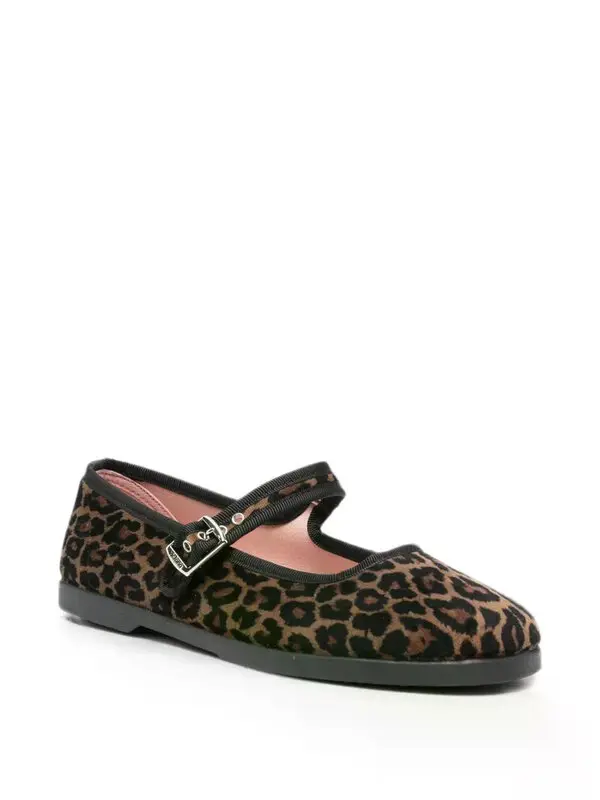 Victoria Beckham Leopard-print Buckle-fastening Ballet Flats