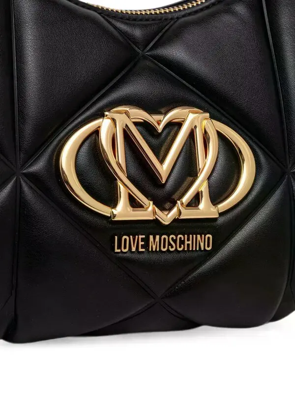 Moschino Quilted Logo-plaque Shoulder Bag
