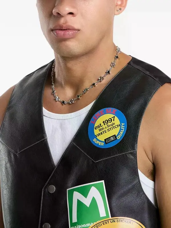 MAISON MARGIELA Leather Sticker-patch Gilet