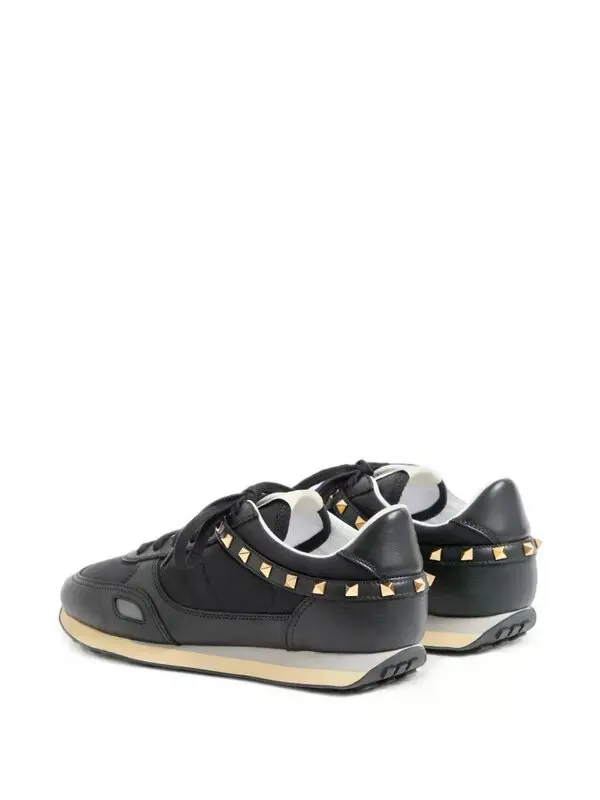 Valentino Garavani Studded Leather & Nylon Sneakers - Black