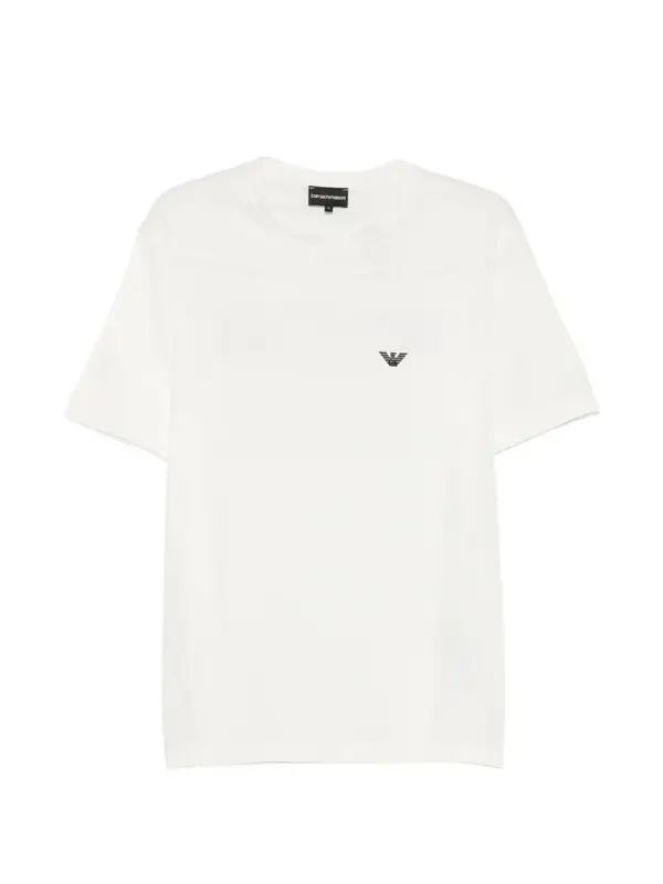 Emporio Armani Logo-print Crew-neck T-shirt - White