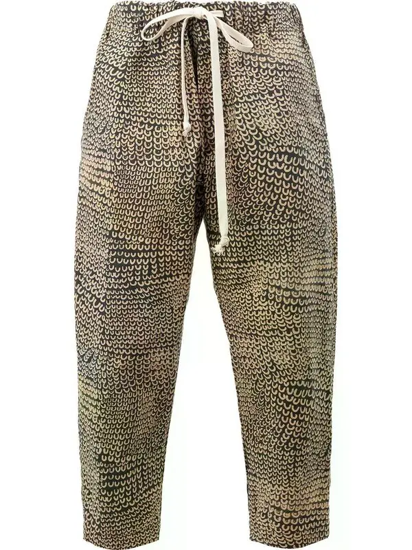 UMA WANG Printed Drawstring Trousers