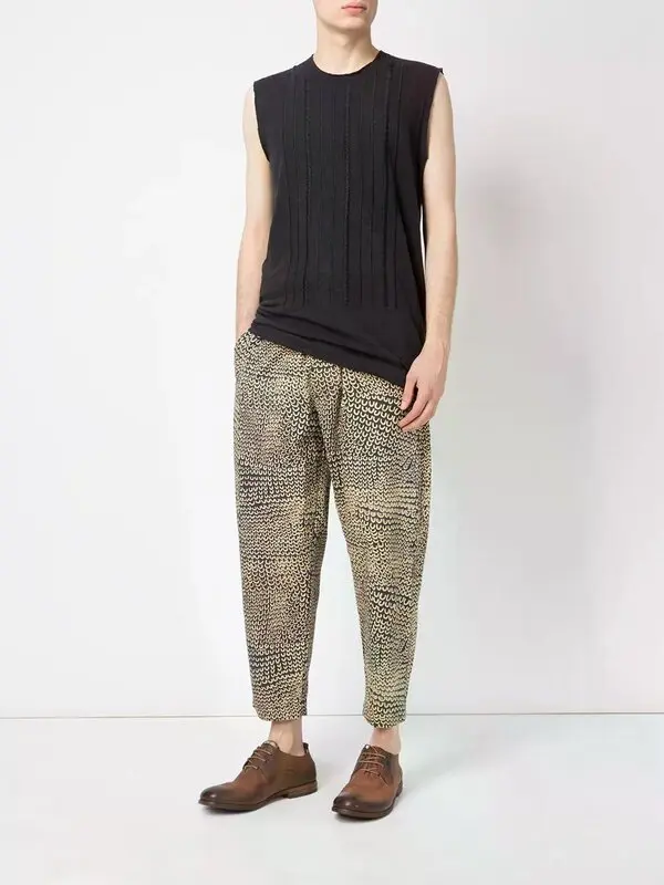 UMA WANG Printed Drawstring Trousers
