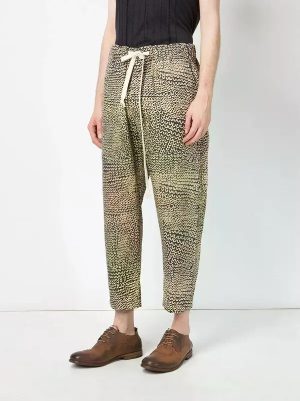 UMA WANG Printed Drawstring Trousers