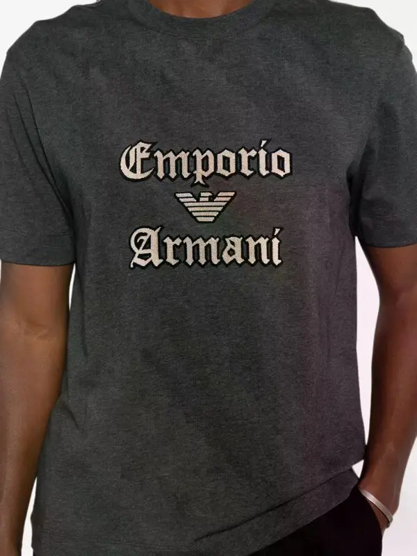 Emporio Armani Logo-embroidered T-shirt