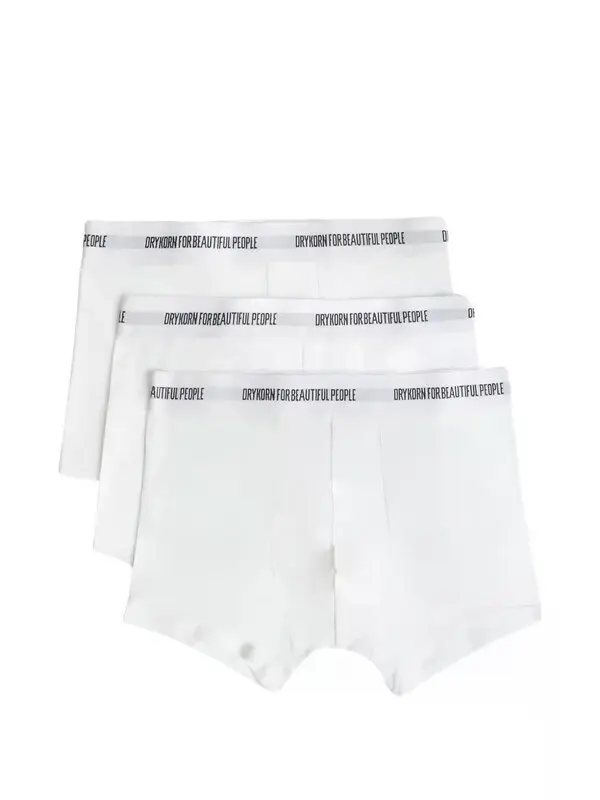 DRYKORN Corbin 3 Logo-waistband Boxers - White