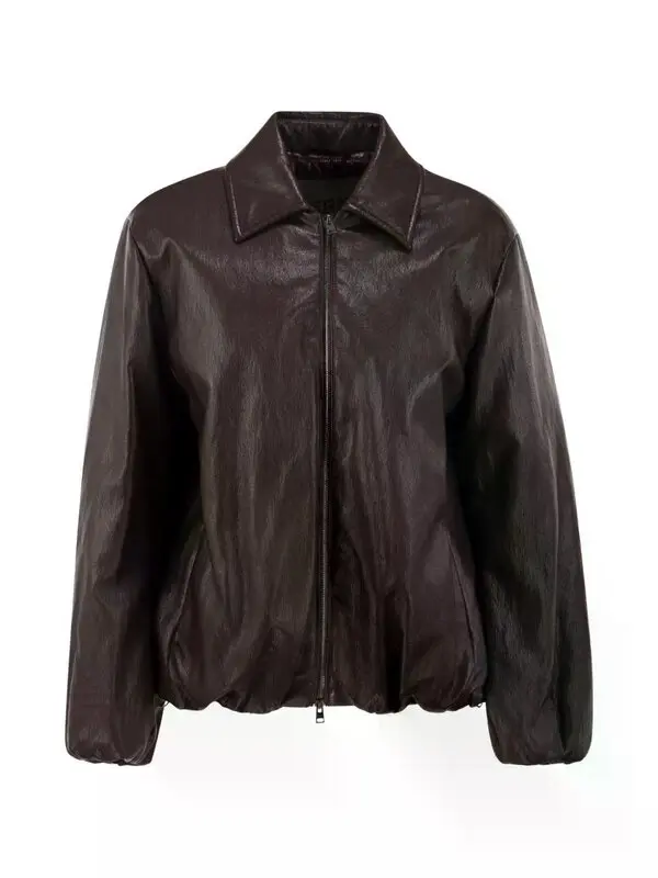 Herno Faux-leather Bomber Jacket