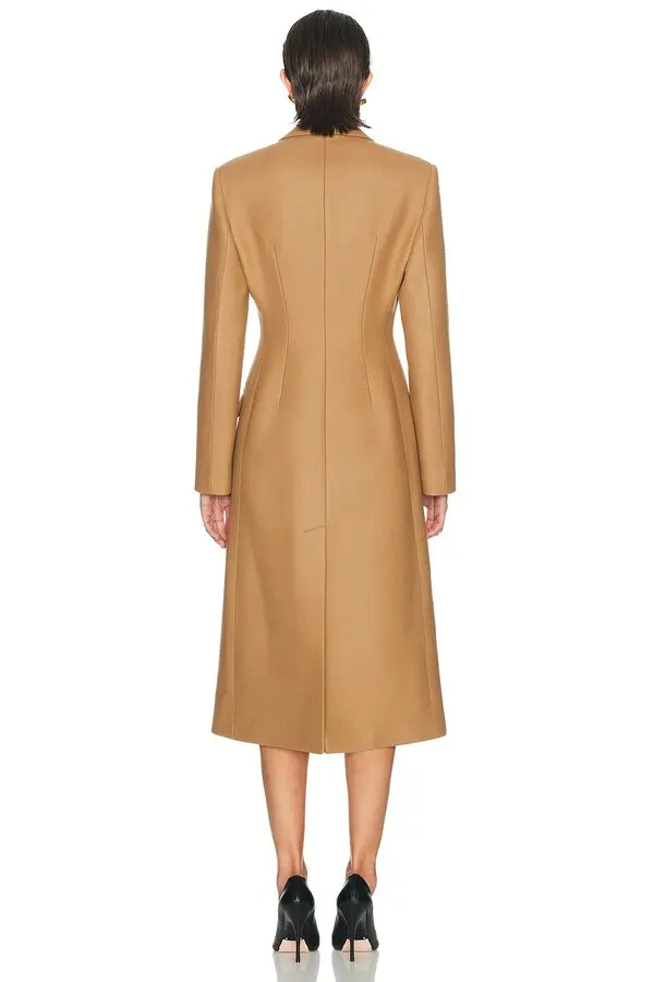 Balenciaga Long Coat In Brown