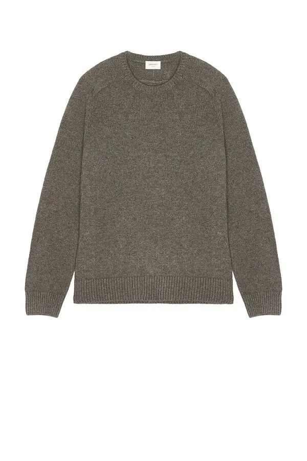 Saint Laurent Round Neck Sweater In Grey