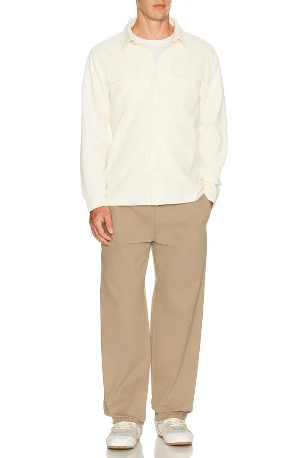Vuori Waffle Shirt Jacket In Cream