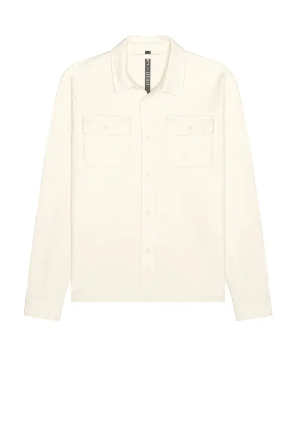 Vuori Waffle Shirt Jacket In Cream