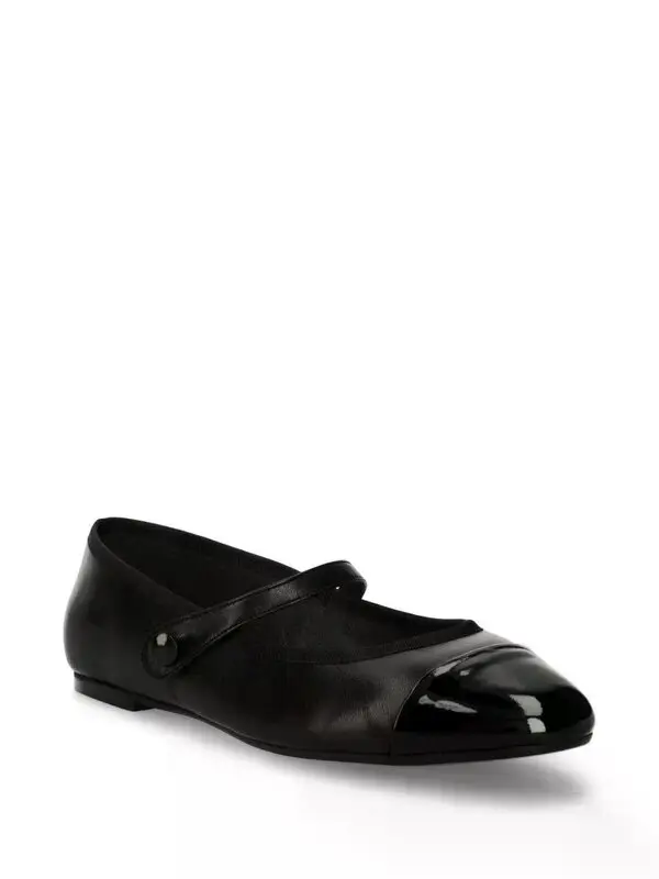 JONAK PARIS Ballet Flats With Patent Toe Cap