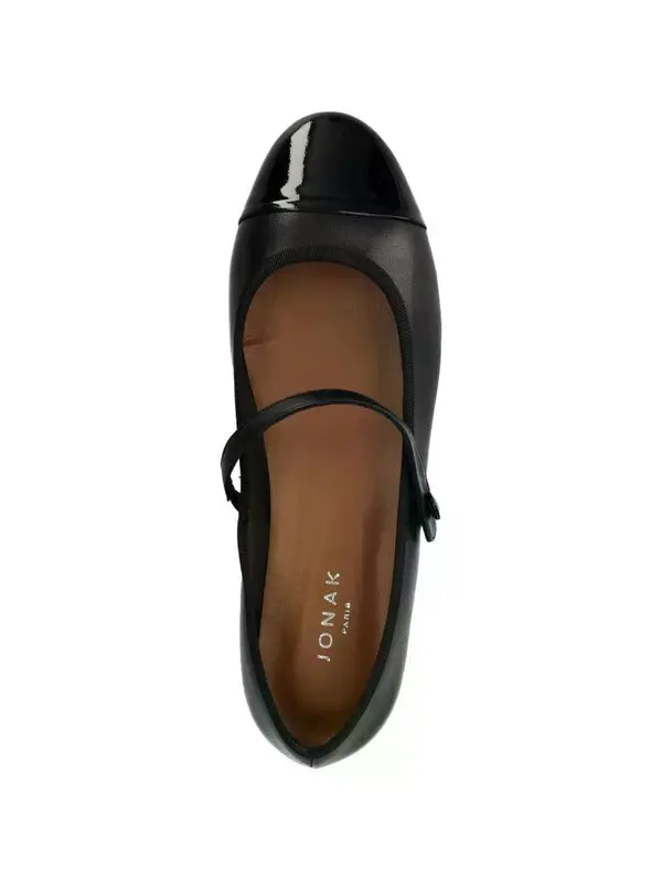 JONAK PARIS Ballet Flats With Patent Toe Cap