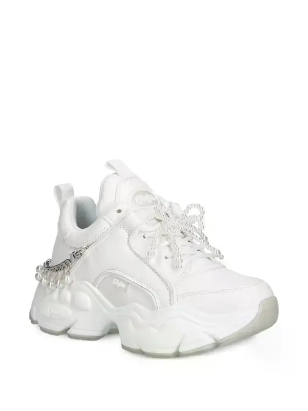 BUFFALO Binary Pearl-embellished Chunky-sole Sneakers