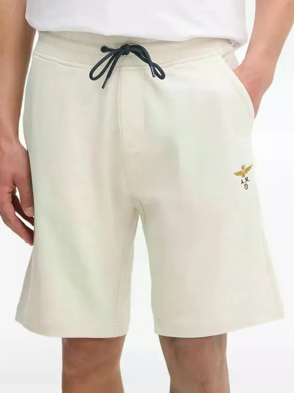 AERONAUTICA MILITARE Logo-embroidered Drawstring Shorts