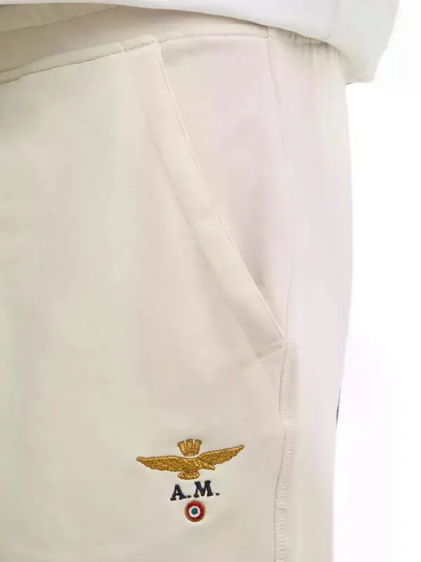 AERONAUTICA MILITARE Logo-embroidered Drawstring Shorts