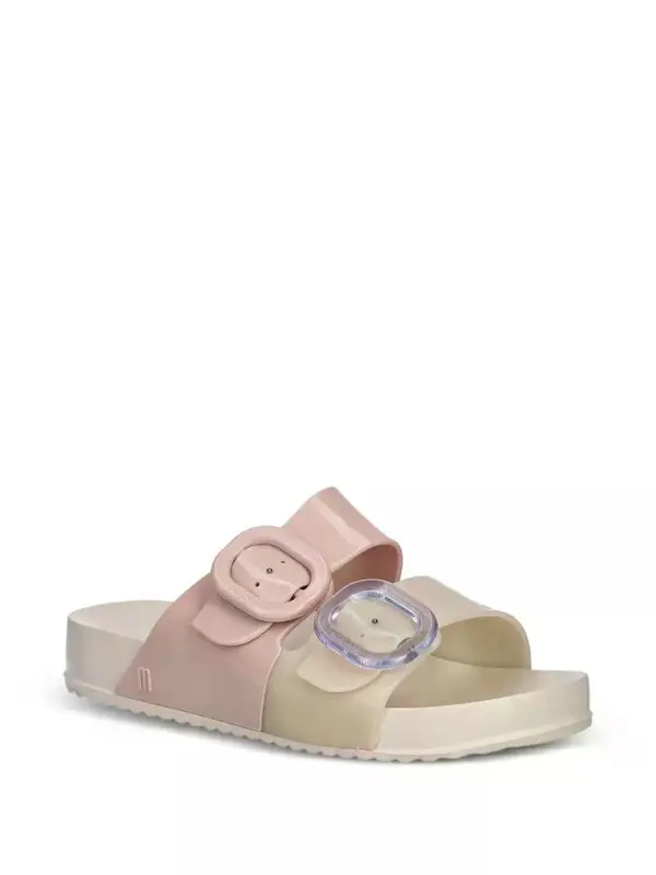 Melissa Buckle Detail Slides - Pink
