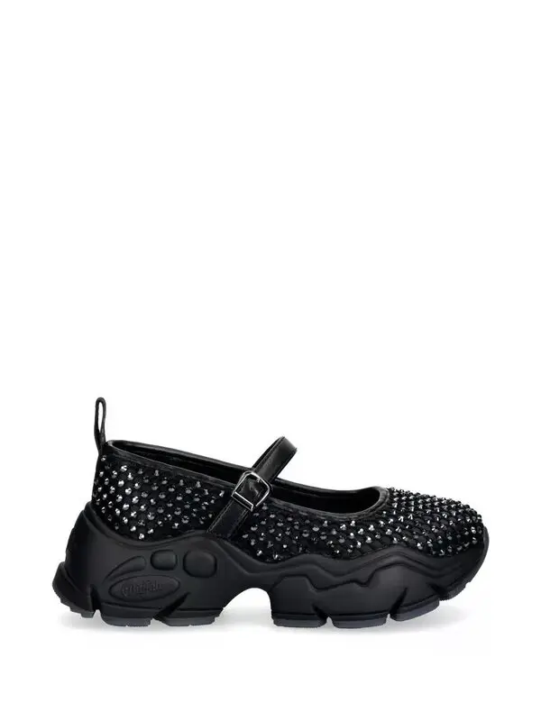 BUFFALO Binary Ballerina Glam Crystal-embellished Ballet Flats