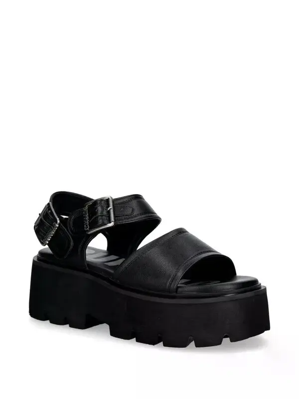 BUFFALO Brake Buckle-fastening Platform Sandals