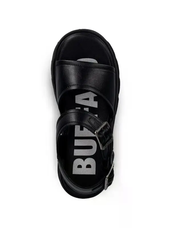 BUFFALO Brake Buckle-fastening Platform Sandals