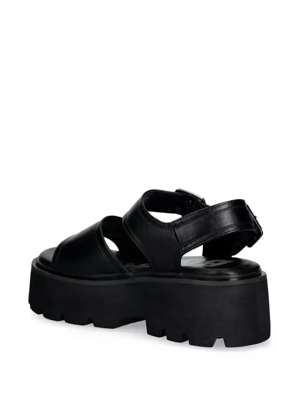 BUFFALO Brake Buckle-fastening Platform Sandals