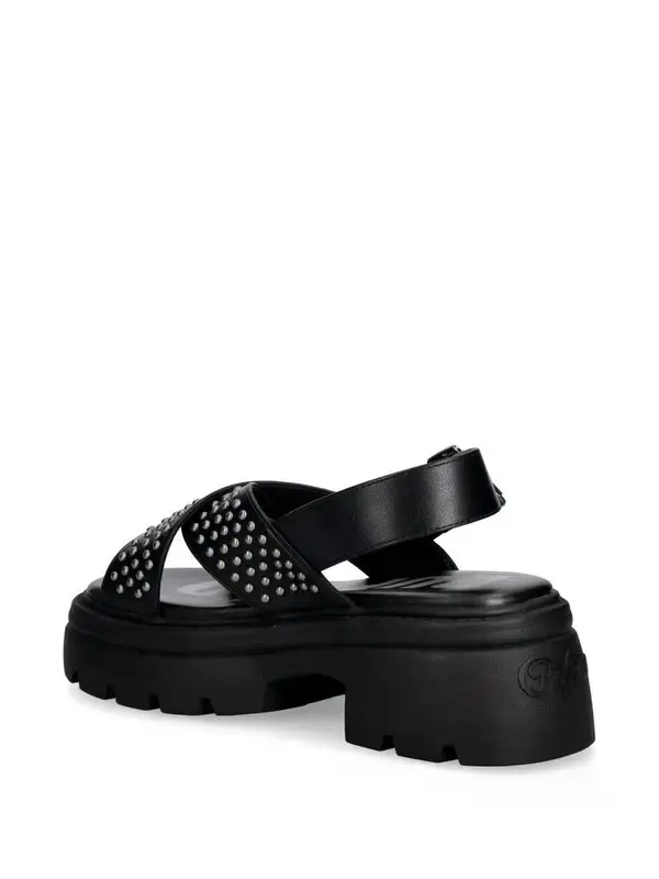 BUFFALO Vega Cross Studded Platform Sandals