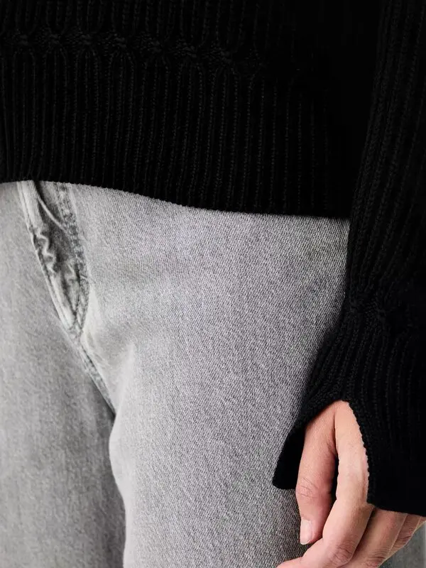 Armani Exchange Ribbed-knit Spread-collar Sweater