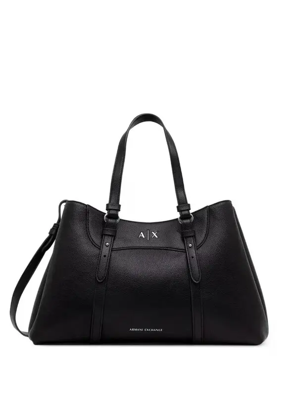 Armani Exchange Logo-detail Tote Bag - Black