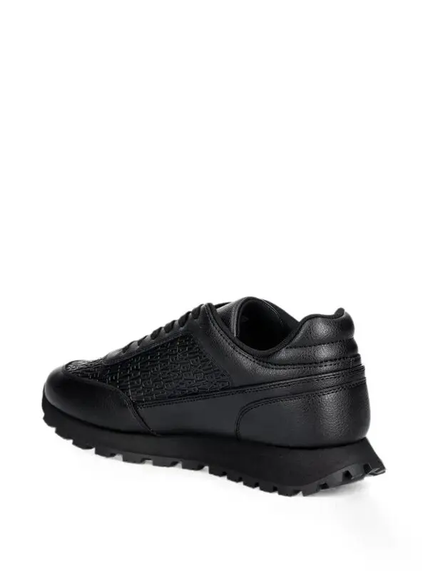 Armani Exchange Logo-embossed Pebbled-effect Sneakers