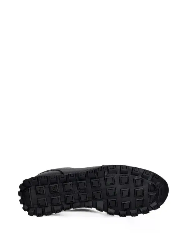 Armani Exchange Logo-embossed Pebbled-effect Sneakers