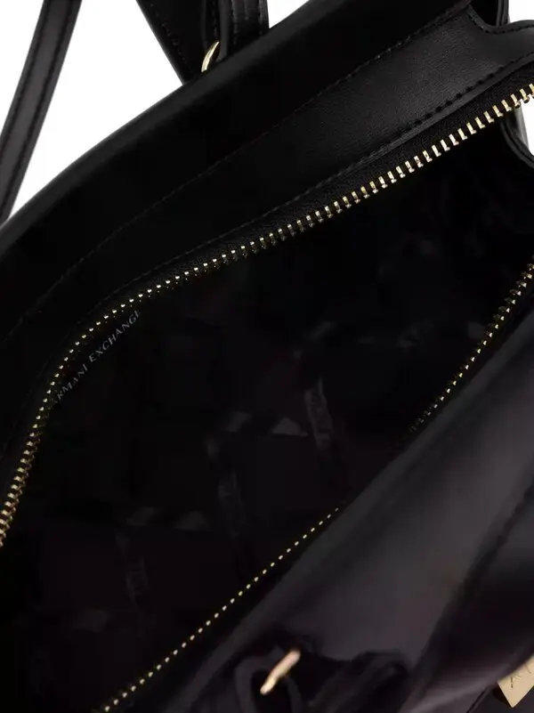 Armani Exchange Padlock-detail Logo-print Shoulder Bag