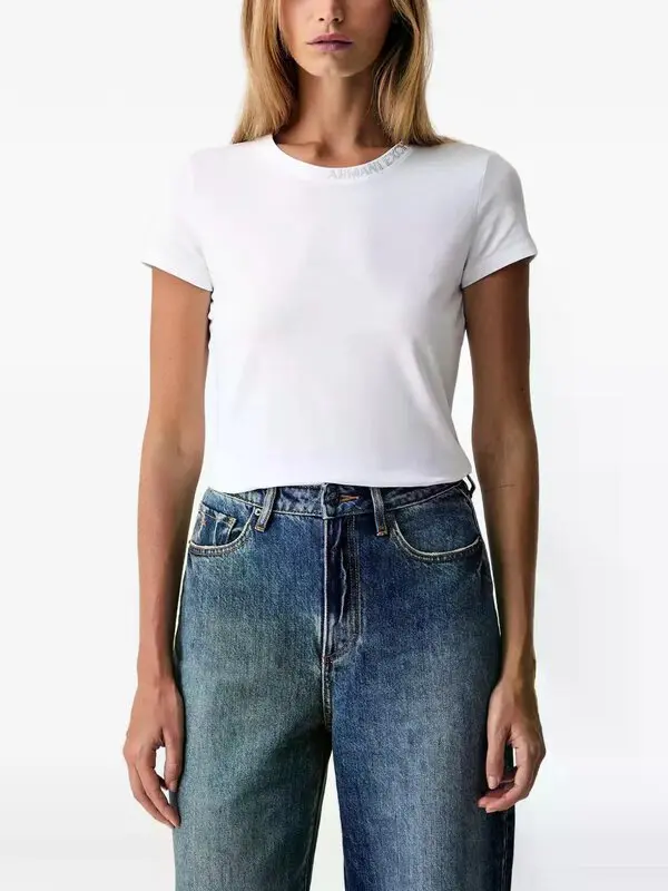 Armani Exchange Rhinestone-logo T-shirt