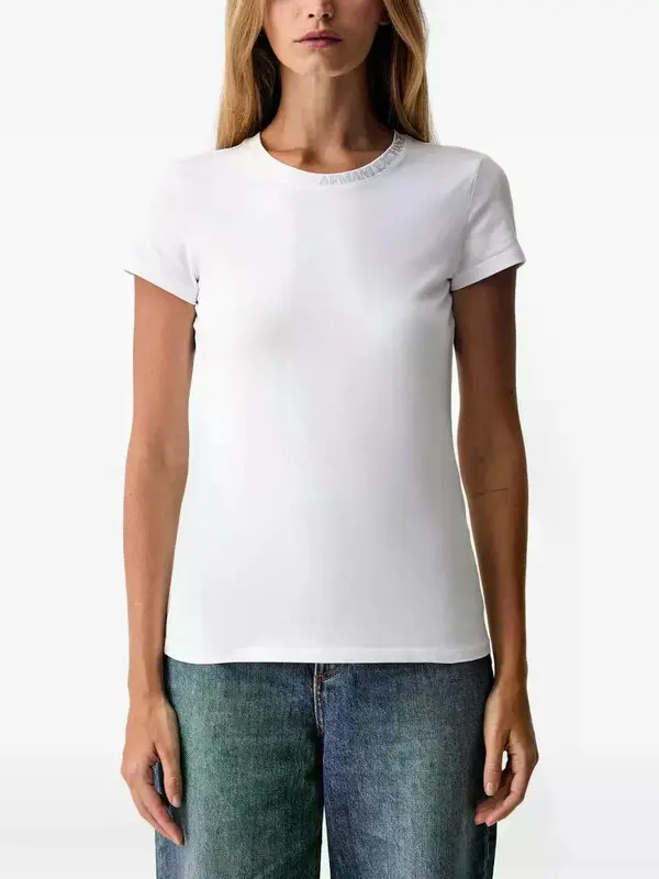 Armani Exchange Rhinestone-logo T-shirt