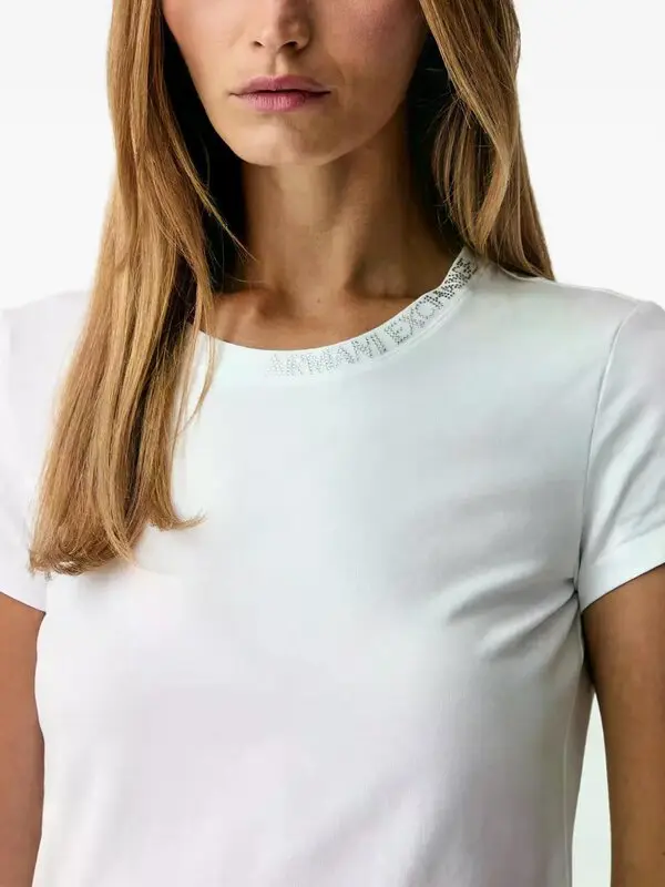 Armani Exchange Rhinestone-logo T-shirt