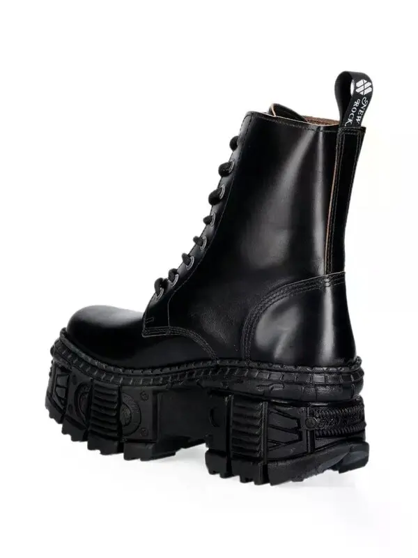 NEW ROCK Platform Lace-up Boots