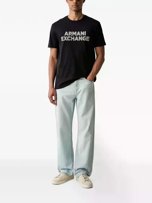 Armani Exchange Logo-print T-shirt - Black