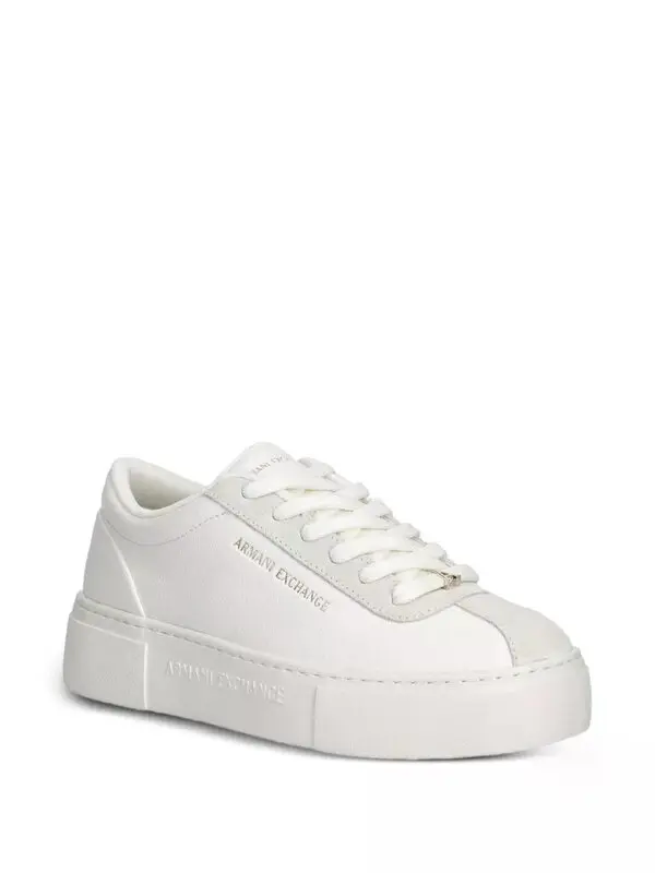 Armani Exchange Logo Plaque Platform Sneakers