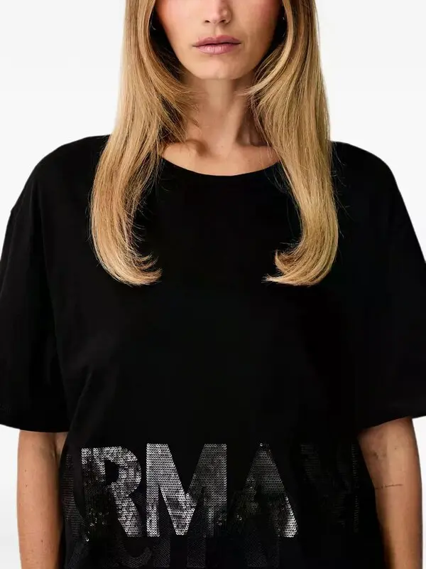 Armani Exchange Sequin-logo T-shirt